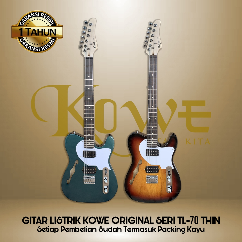 Jual Gitar Listrik Kowe Original Seri TL -70 THIN | Shopee Indonesia