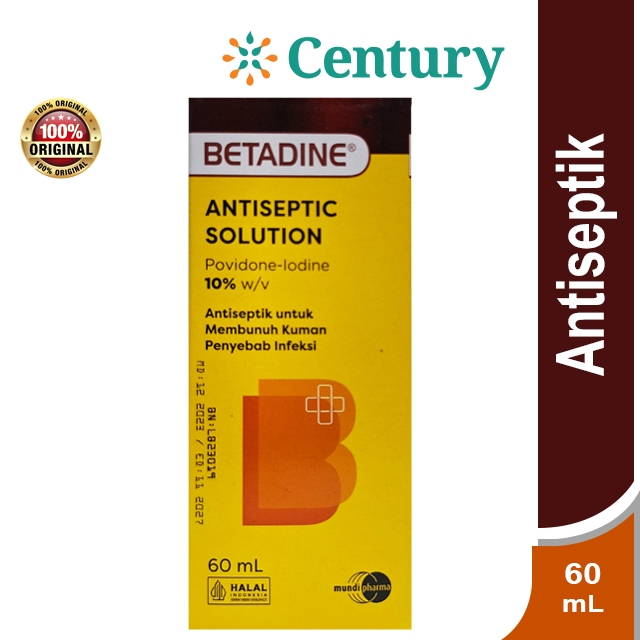 Jual Betadine Antiseptic Solution 15,30,60 ml / P3K / obat luka / infeksi / antiseptik ...