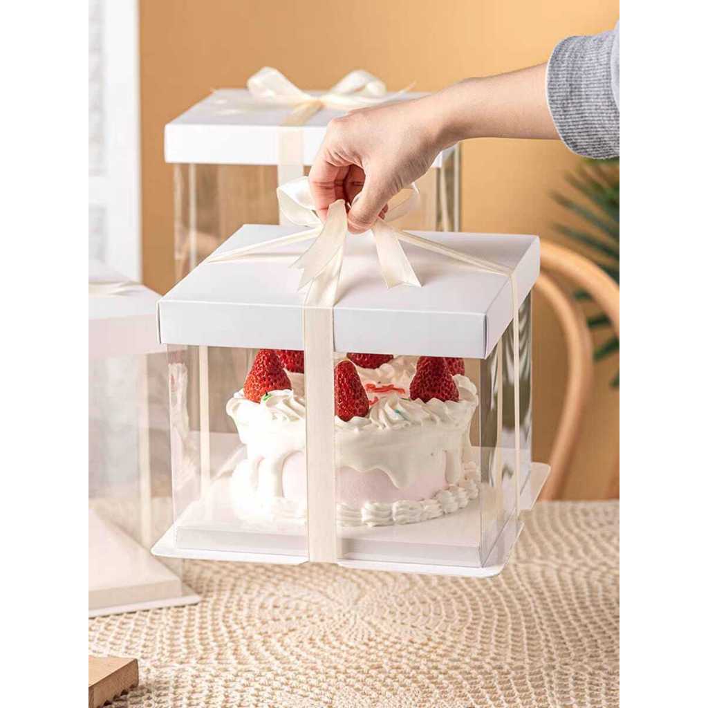 Jual KOTAK TRANSPARAN CAKE BOX / BOX MIKA / KOTAK KUE / HANTARAN ...