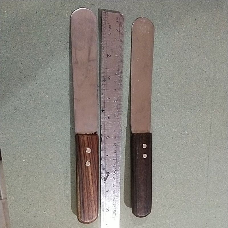 Jual Spatula/sendok/kape stanlis gagang kayu harga Per 1 pcs | Shopee ...