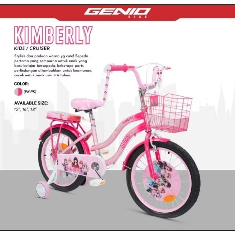 Jual sepeda anak 16 mini Genio Kimberly | Shopee Indonesia