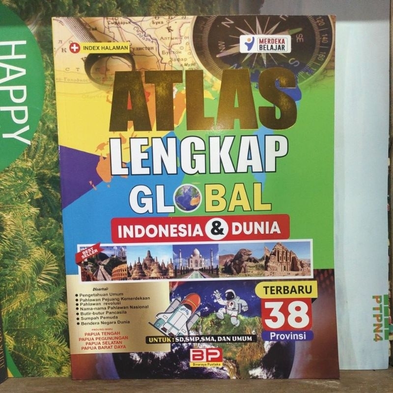 Jual Atlas lengkap Global Indonesia dan dunia 38 provinsi Merdeka ...