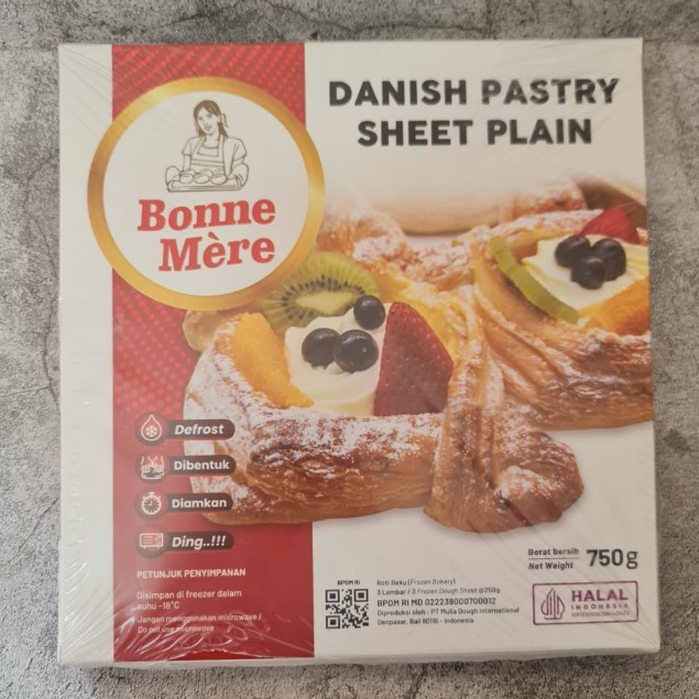 Jual BONNE MERE Danish Pastry Sheet Plain / Danish Pastry Bonne Mere ...