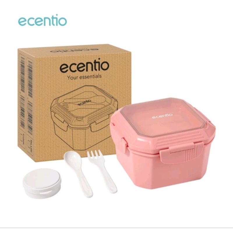 Jual Ecentio Kotak makan Bekal Tempat makam 1400ml pink Lunch Box ...