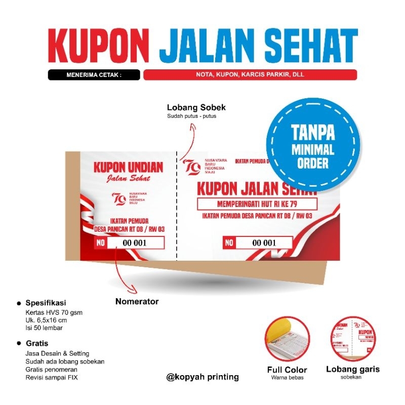 Jual CETAK KUPON LANGSUNG JADI | Shopee Indonesia