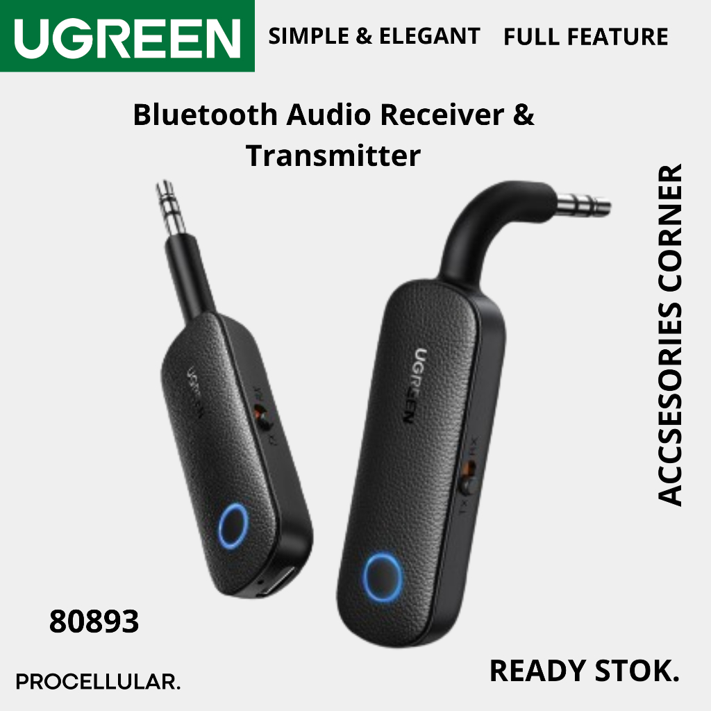 Jual Ugreen Bluetooth Receiver 5.0 Transmitter 2 IN 1 With 3.5mm 80893 | Shopee Indonesia