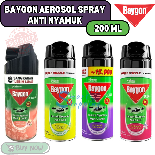 Jual Baygon Aerosol Spray Anti Nyamuk Dengan Berbagai Variant Dan ...