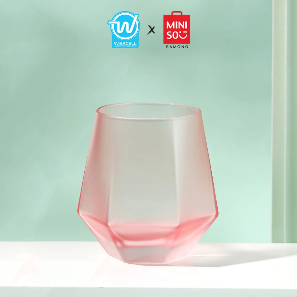 Jual Miniso Hexagonal Glass 320mL - Red/Miniso Hexagonal Glass 320mL ...