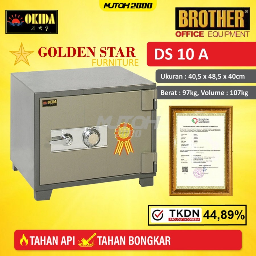 Jual Brankas Okida by Brother DS 10A Tahan API Tahan bongkar Brangkas ...