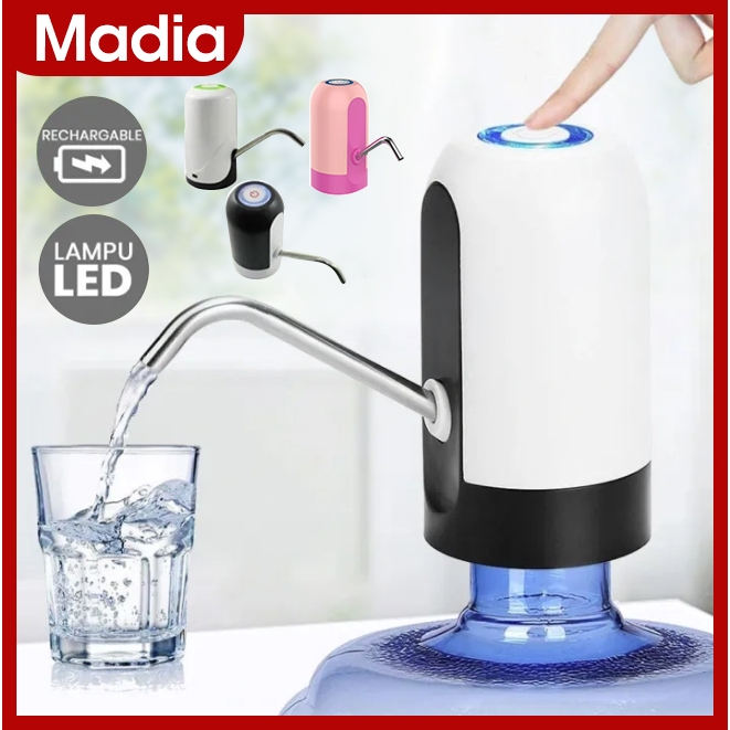 Jual Madia Pompa Air galon elektrik lampu LED Electric pump water ...