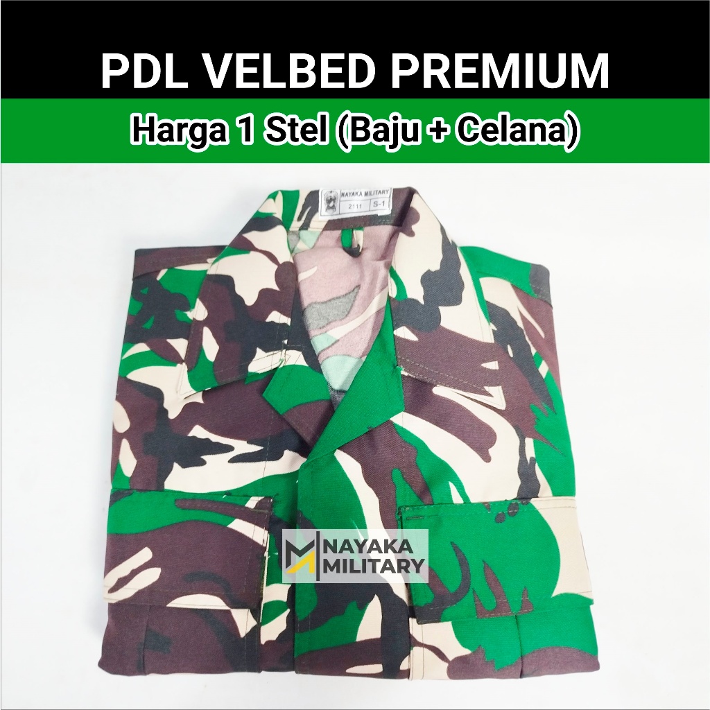 Jual Baju PDL VELBET PREMIUM Nayaka Military Seragam Tentara Loreng ...