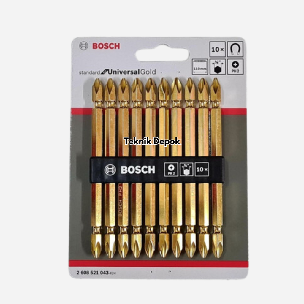 Jual PER SET Isi 10 Mata Bor Obeng Plus PH 2 X 110 mm Bosch Alat ...