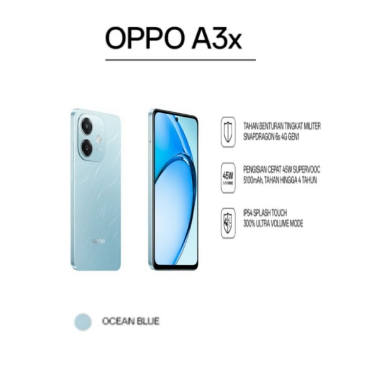Jual OPPO A3X RAM 4/64 GB | OPPO A3 X 4/128 GB | A3X 6/128 GB GARANSI RESMI OPPO INDONESIA ...