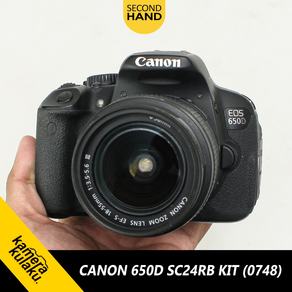 Jual TERLARIS Canon 650d + Lensa Kit SC rendah Komplit Box Bukan 60d ...