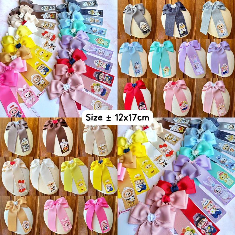 Jual Labubu Ribbon // jepit rambut anak labubu, jepit labubu, pita ...