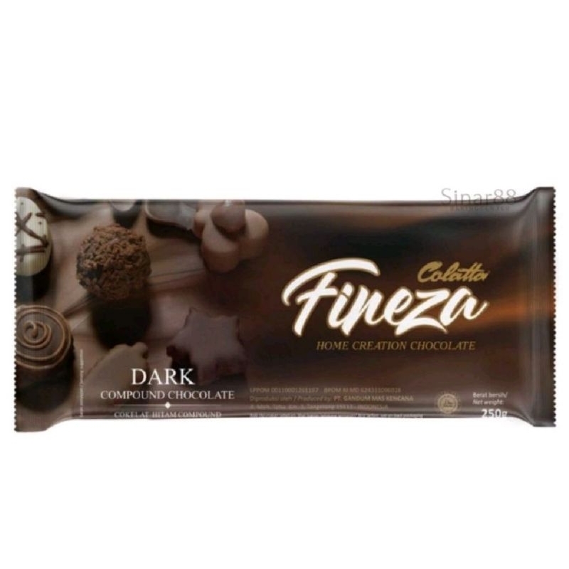 Jual COLATTA FINEZA DARK COMPOUND CHOCOLATE 250 G | Shopee Indonesia