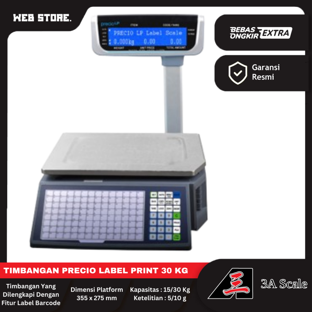 Jual Timbangan Kasir Cashier Retail Supermarket Digital Harga Print ...