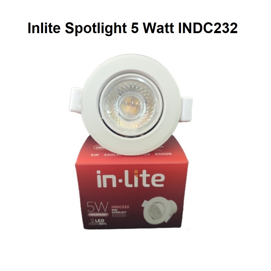 Jual Lampu Spotlight Plafon LED Inlite INDC232 5 Watt Mini Downlight 5w ...