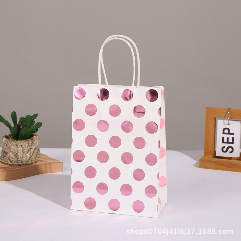 Jual Paper Bag.Tas Kado Motif Polkadot Simple Goodie Bag | Shopee Indonesia