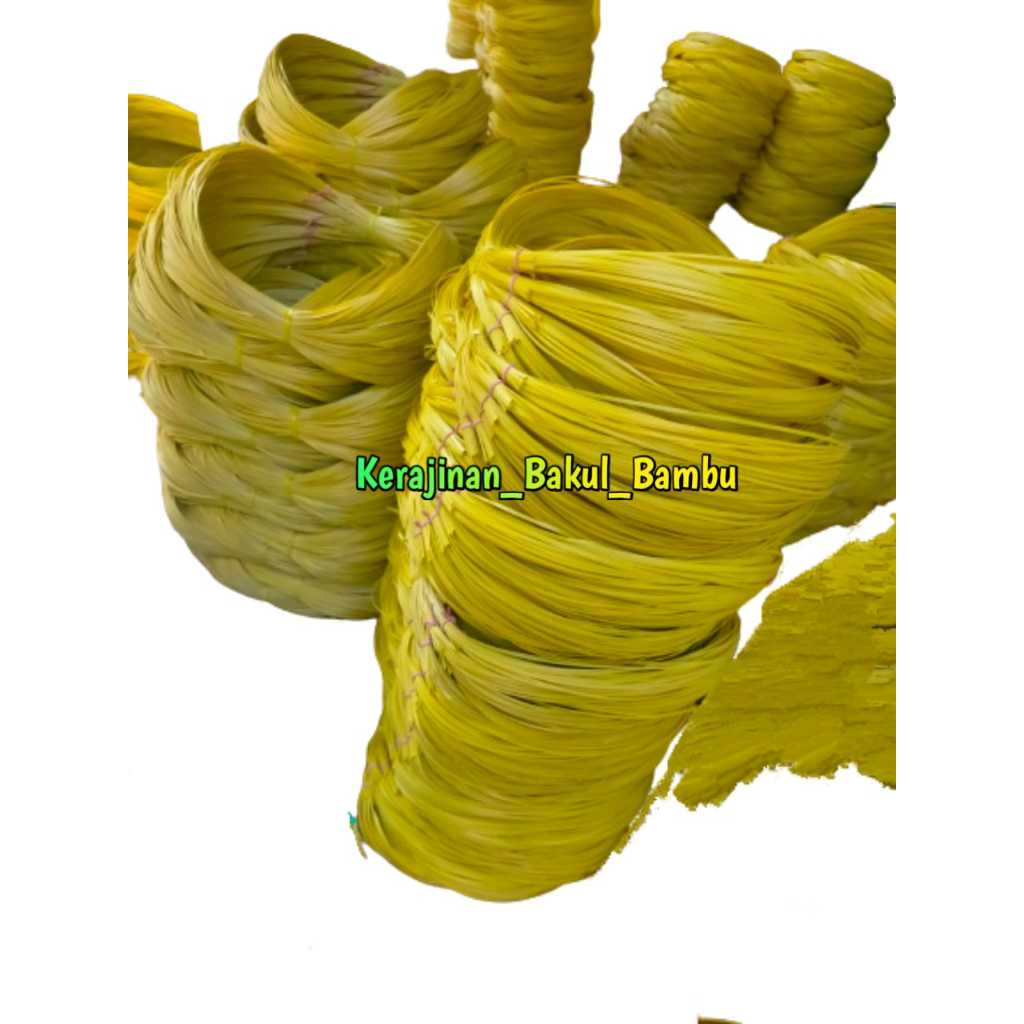 Jual Paket usaha 100 ikat atau 1 karung tali kuning anyaman bambu tali ...