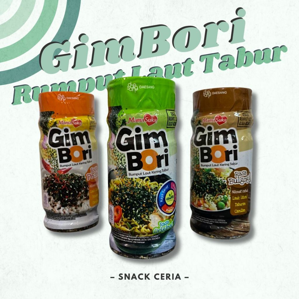 Jual GimBori Mamasuka Rumput Laut Tabur rasa Original, Pedas, Bulgogi ...