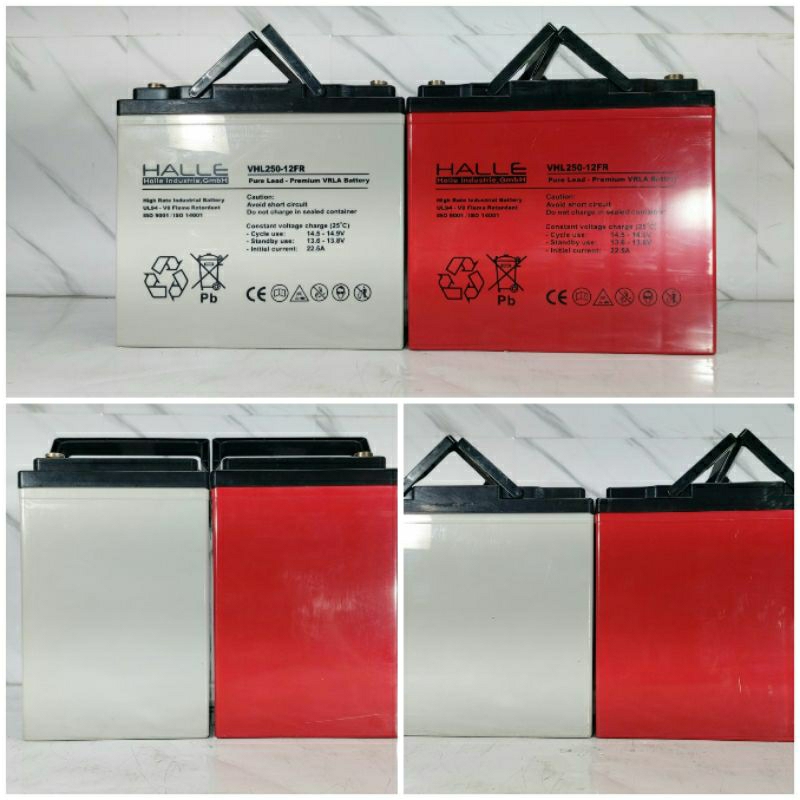 Jual BATTERY KERING VRLA HALLE VHL 250-12FR 200w/12volt 55/60ah ...