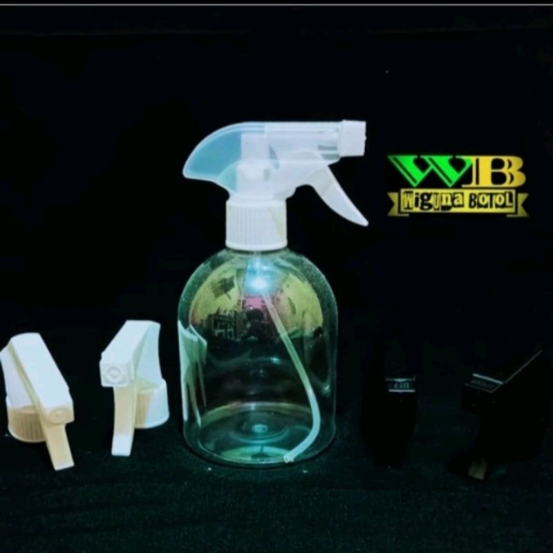 Jual Botol Spray 500ml Oval / Botol Kispray 500ml Clear / Botol Spray ...