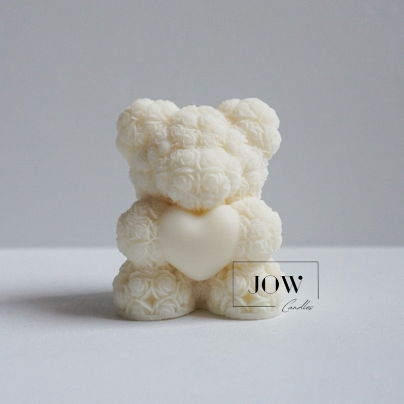 Jual Mini Heart Bear Candle | Lilin Beruang Hati Kecil | Aesthetic ...