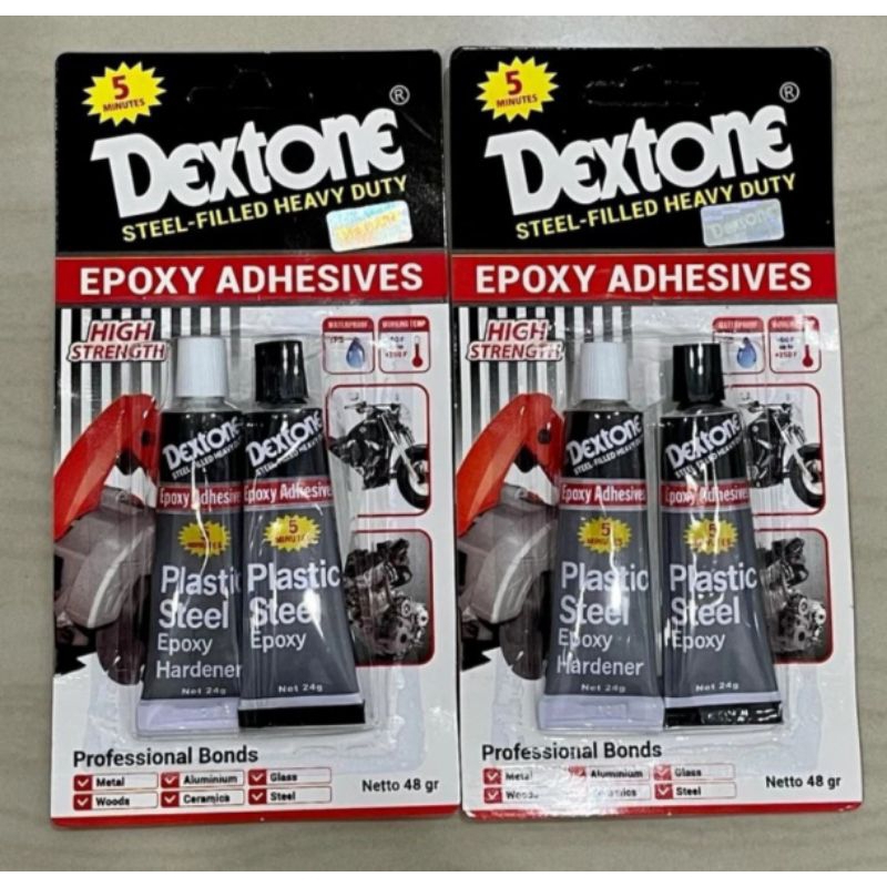 Jual lem 2ton merk DEXTONE 5 menit epoxy adhesive plastic steel lem ...