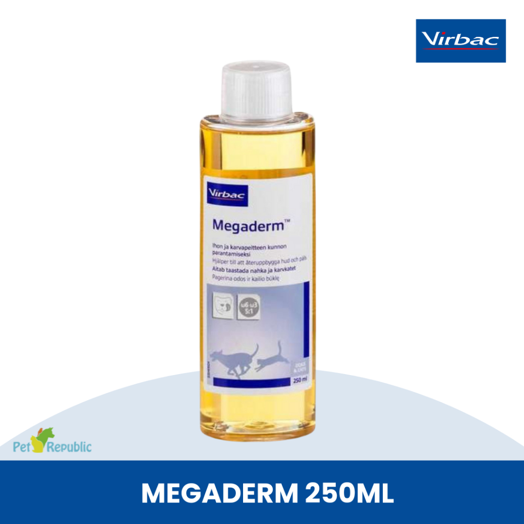 Jual VIRBAC Vitamin Bulu Anjing Kucing MEGADERM 250ml | Shopee Indonesia