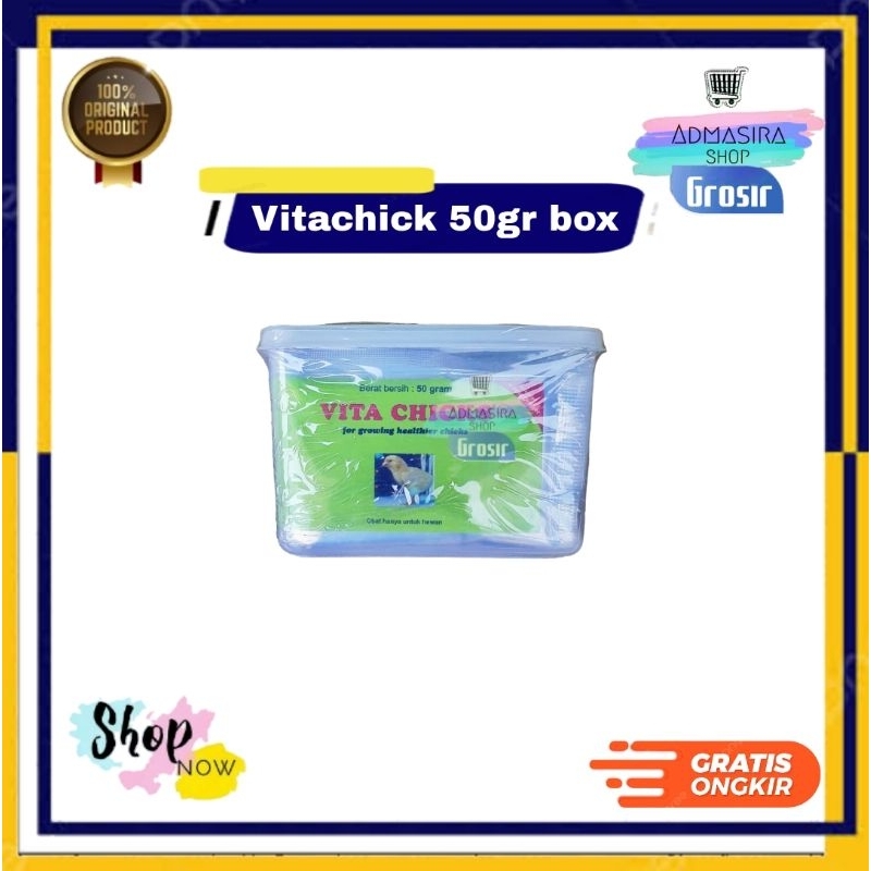 Jual VITA CHICKS 50gram 1 Box 10 sachet Kemasan Toples Vita Chick ...