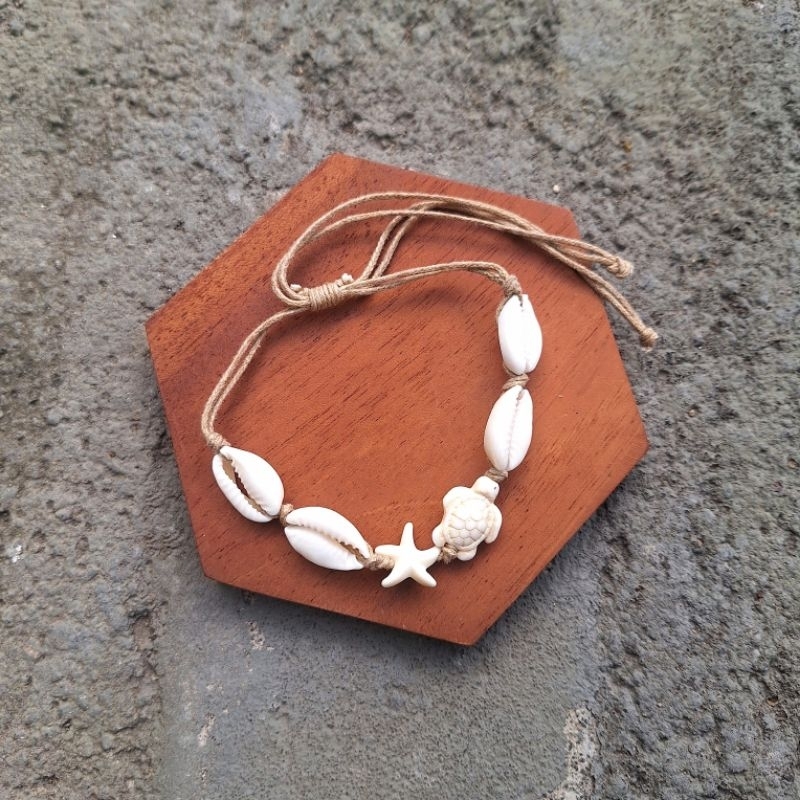 Jual ALL SEA - Gelang Kerang Turtle & Starfish Tali Shambala / Gelang ...