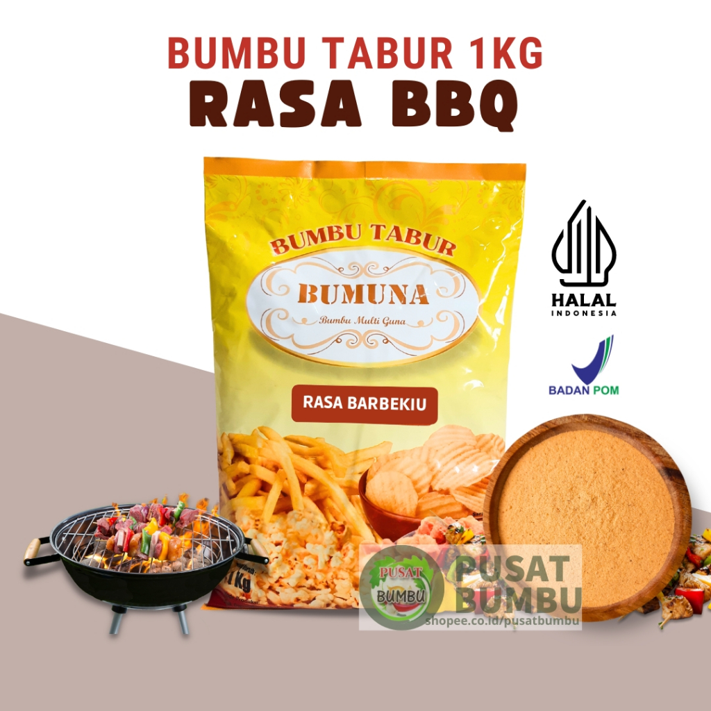 Jual Bumbu Tabur BBQ 1Kg / Barbeque Premium Bubuk Tabur Bumbu Penyedap Rasa Pusat Bumbu | Shopee ...