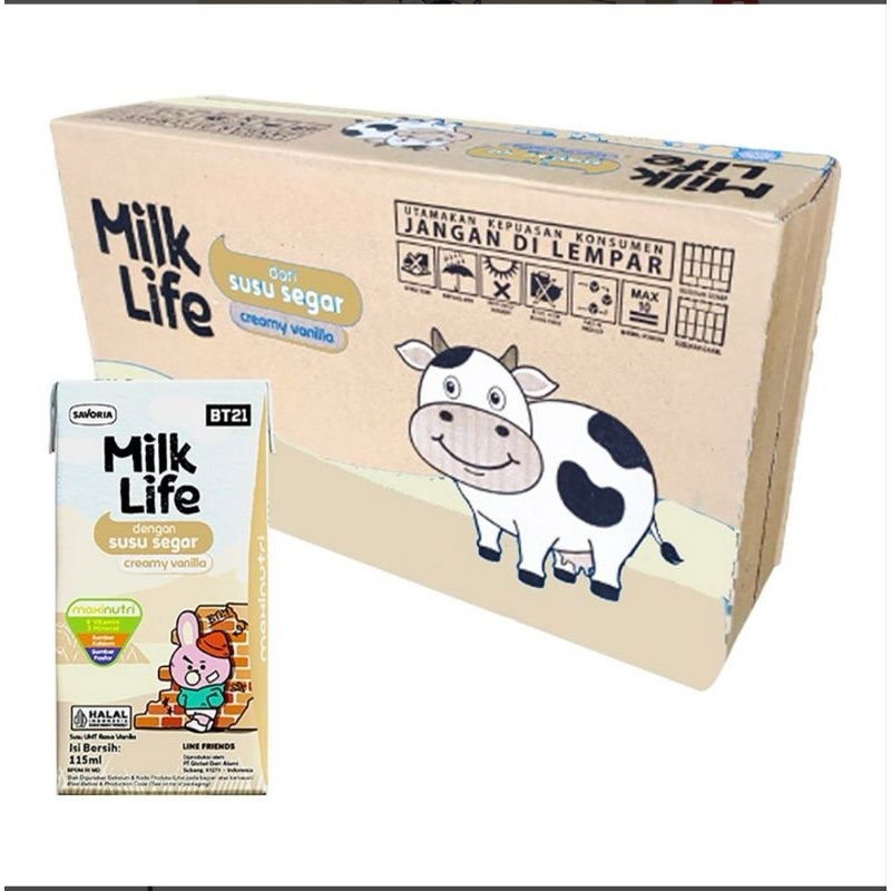 Jual PROMO Susu Milk Life UHT 115ml Edisi BT21 isi 45pcs | Shopee Indonesia