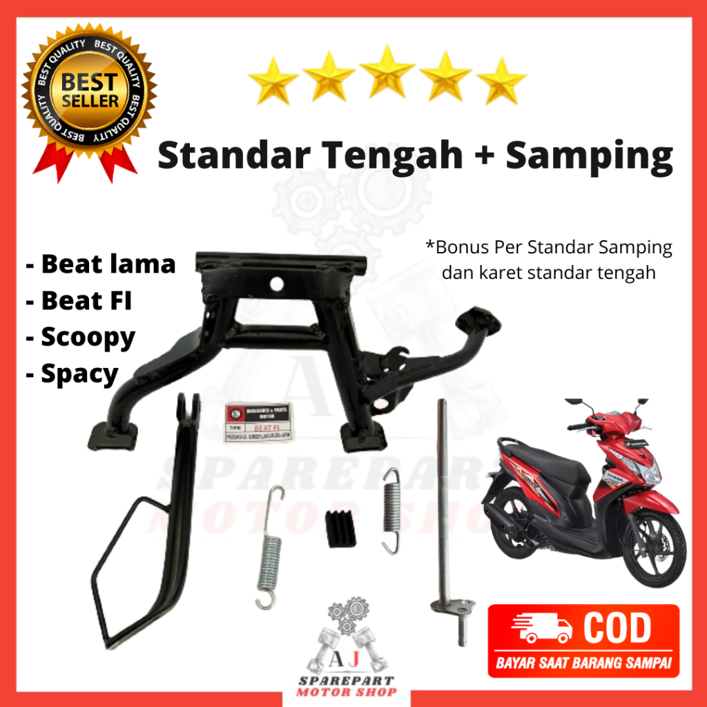 Jual Standar 2 Standar Tengah Standar Samping Jagang Motor Honda BEAT ...