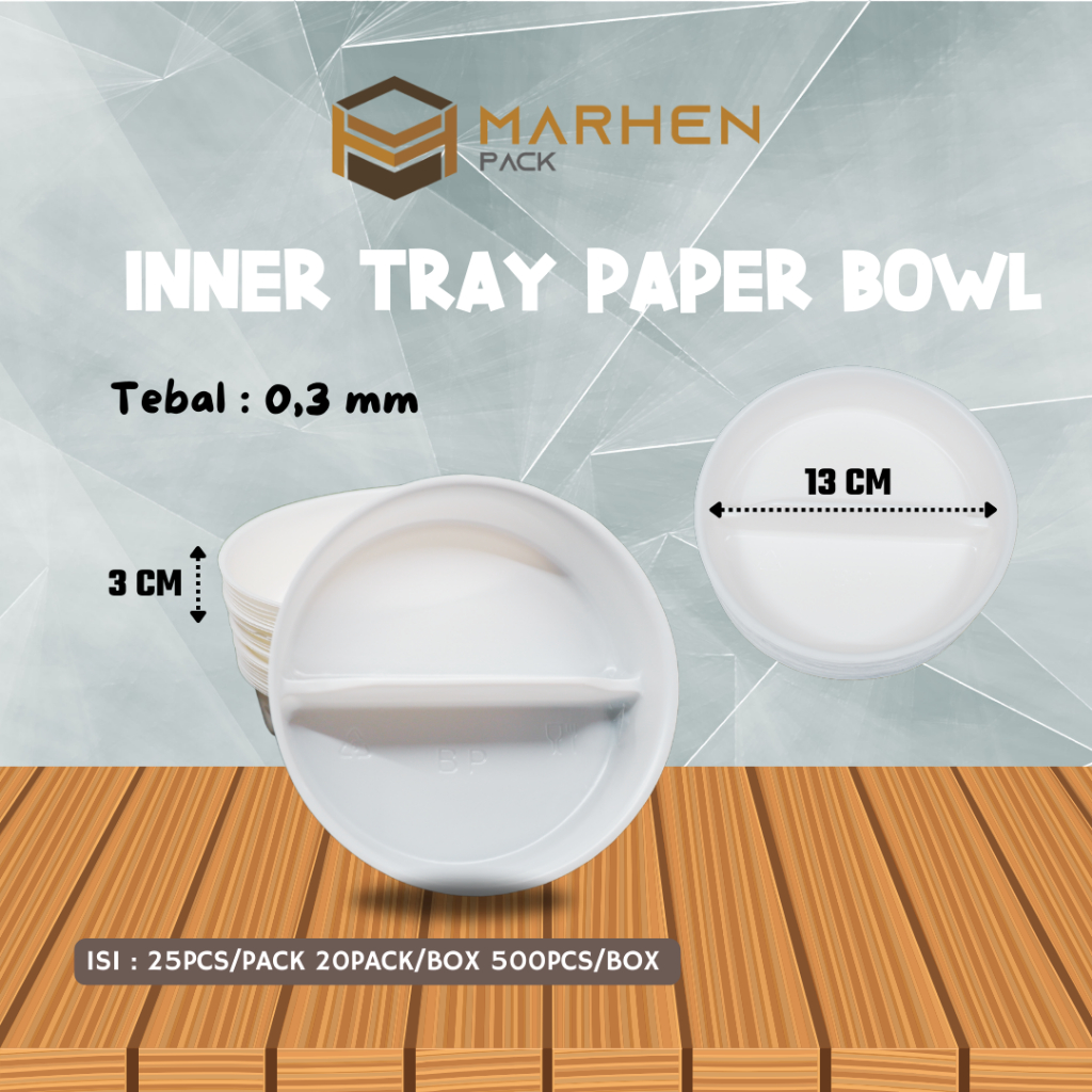 Jual Inner Tray Paper Bowl 650ml & 800ml / Inner Tray HIPS 2 sekat ...