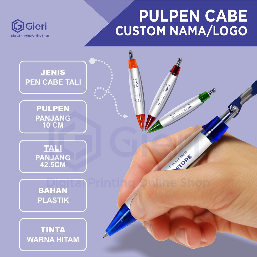 Jual GIERI - PULPEN COSTUME NAMA / PULPEN CABE | Shopee Indonesia