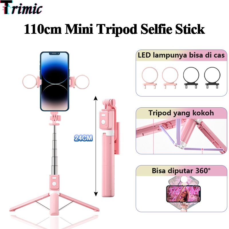 Jual Trimic 110cm Tongsis Tripod 3 In 1 Bluetooth Remote Mini Tongsis ...