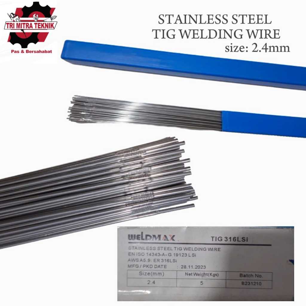 Jual "KAWAT LAS ARGON STAINLESS 316LSI WELDMAX-TIG FILLER SS 316LSI - 1 ...