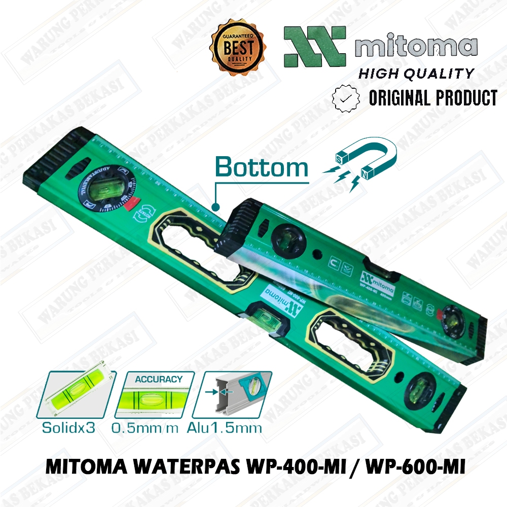 Jual MITOMA 40cm / 60cm Penggaris Waterpas Magnet Rotary Sudut Derajat ...