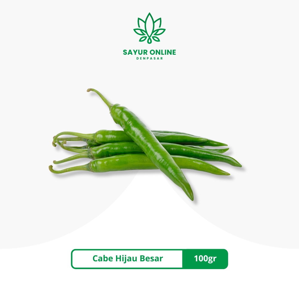 Jual Cabe Hijau Besar 100gr - Sayur Online Denpasar | Shopee Indonesia
