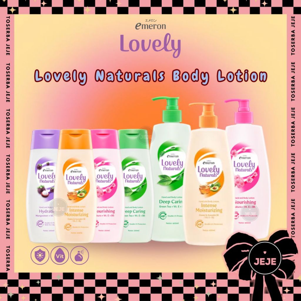 Jual Emeron Lovely Naturals 100ml / 200ml / 400ml Pump | Hand Body Lotion | Shopee Indonesia