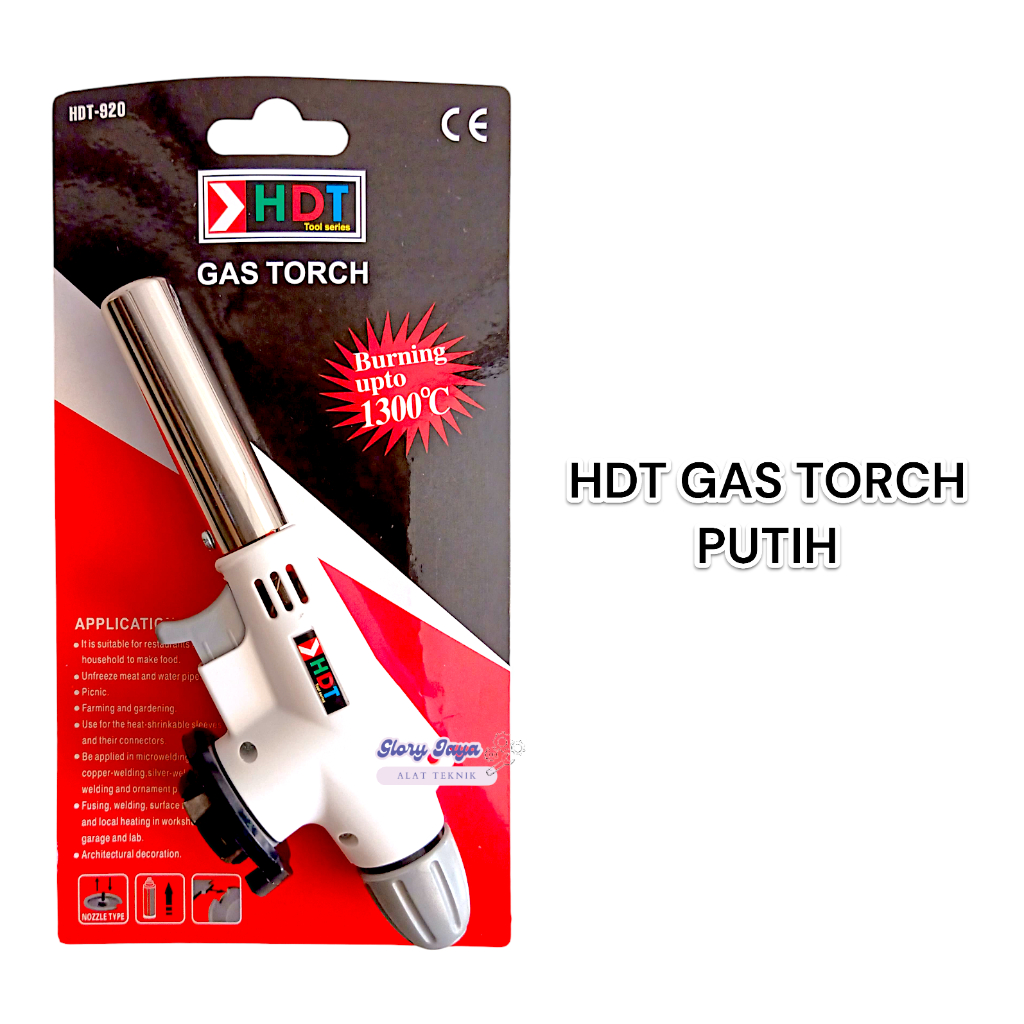 Jual Pematik Api Bakar Portable / Gas Torch Putih HDT | Shopee Indonesia