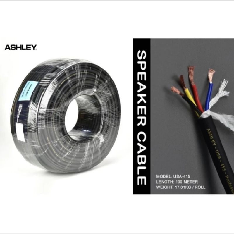 Jual Kabel speaker Ashley USA 415 original 100meter cable 4x1.5mm ...
