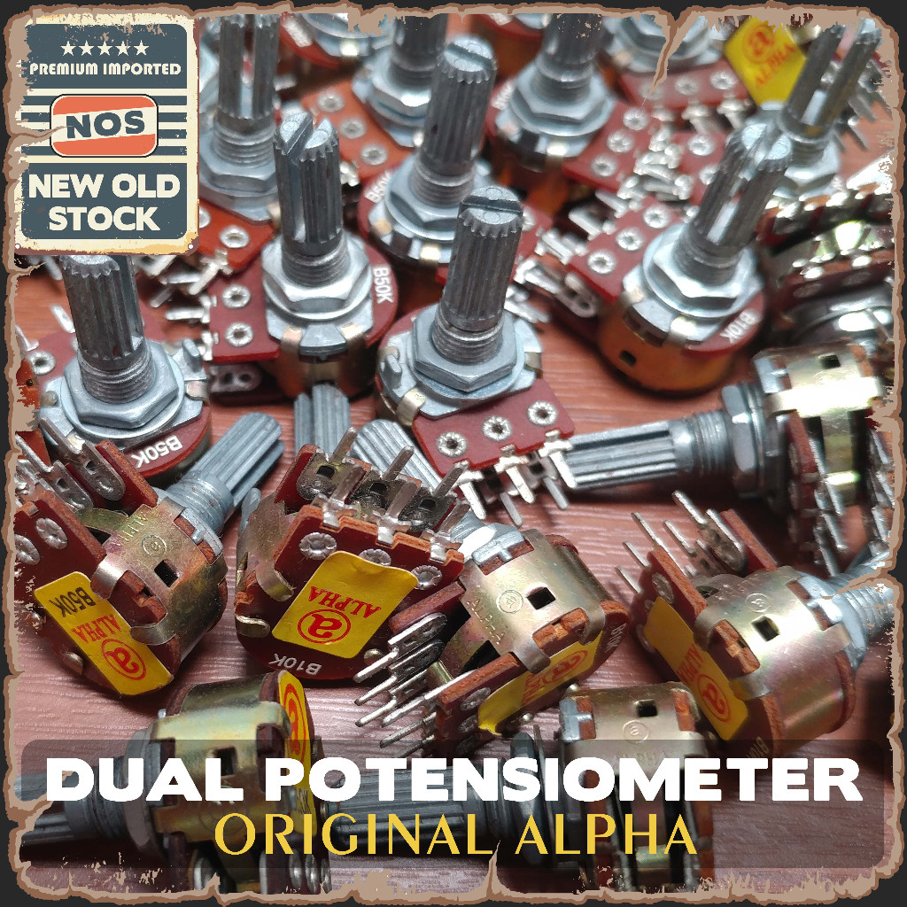 Jual Alpha Dual Potensiometer Long Split Shaft - Linear (NOS) | Shopee ...
