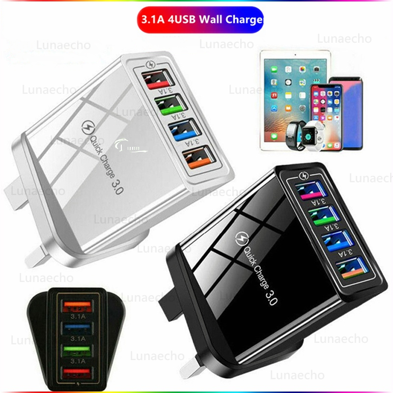 Jual Fast Charging Pengisian Daya Cepat+Lampu 4 Port USB Quick Charging ...