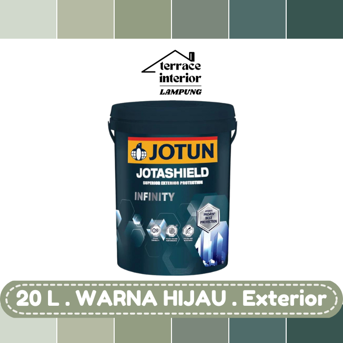Jual Cat Tembok Jotashield Infinity Exterior Jotun warna Hijau 20 L ...