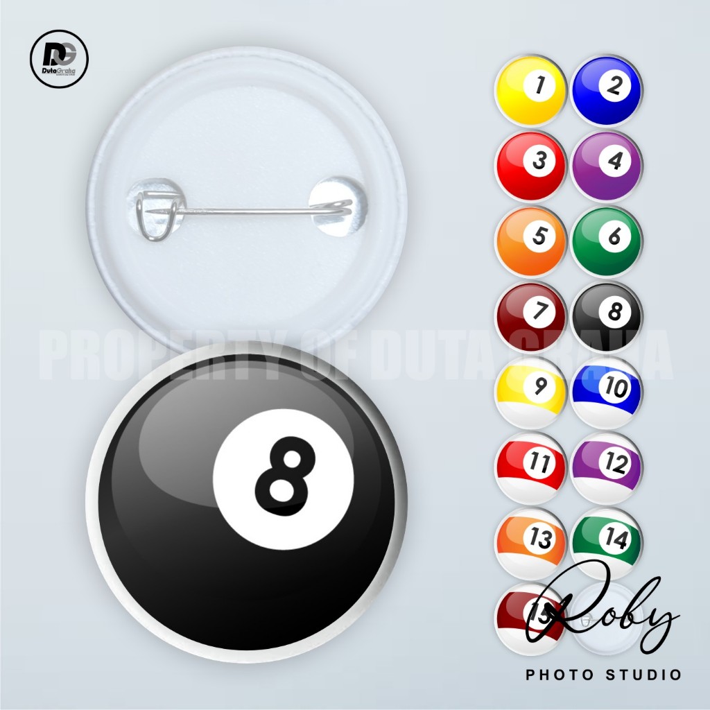 Jual [PIN PRESS] BILLIARD BALL POOL Pin Bros Aksesoris Souvenir BOLA ...