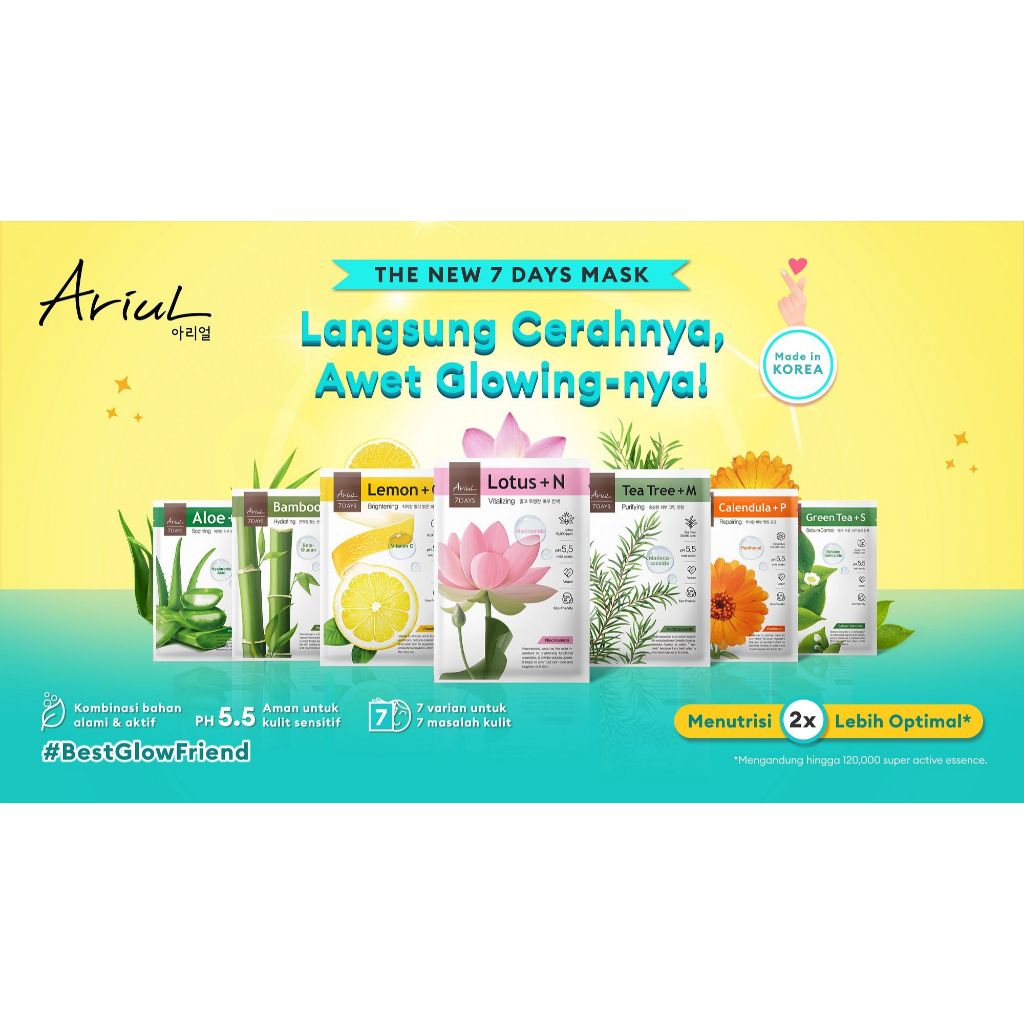 Jual ARIUL 7 DAYS MASK 23ml | Shopee Indonesia