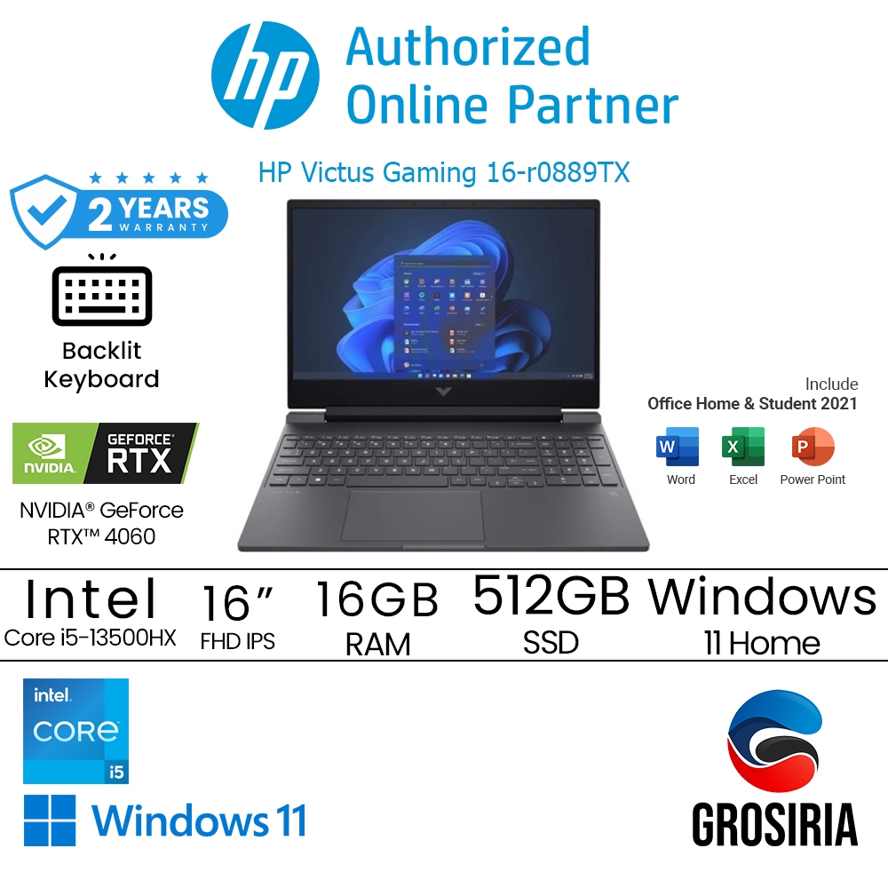 Jual HP Laptop Victus 16 R0889TX Intel Core I5 13500HX 16GB 512GB SSD ...